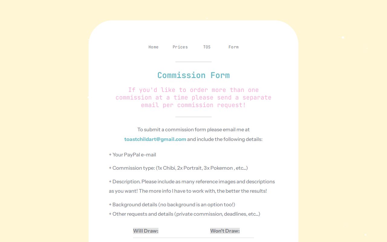 toastchild commissions form